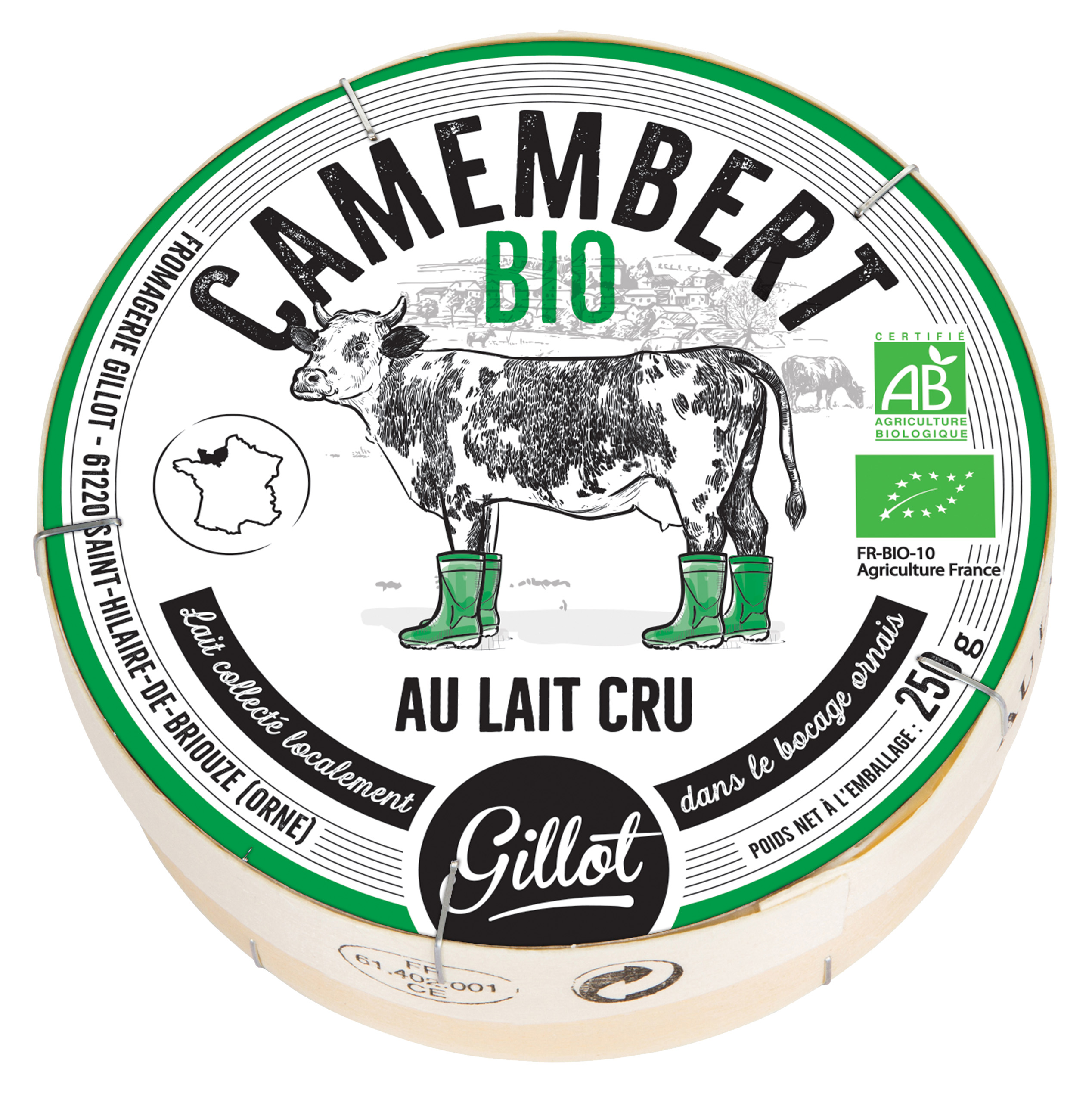 Camembert bio au lait cru - Fromagerie Gillot